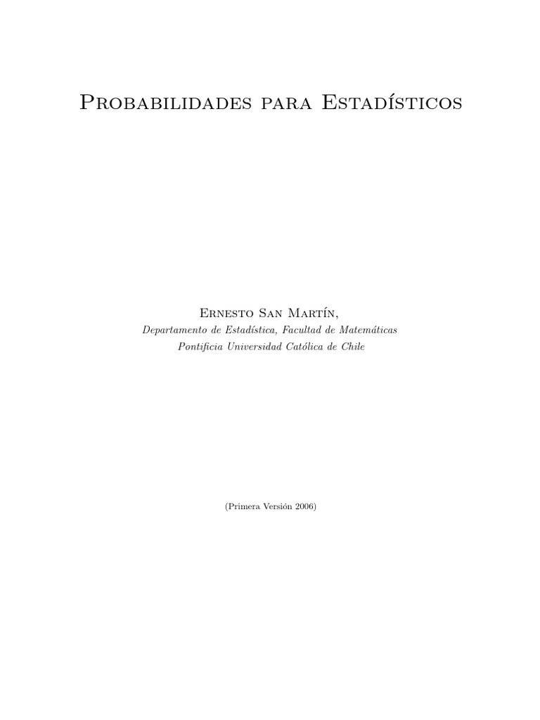 Notas Proba | PDF | Teoría de probabilidad | Probabilidad