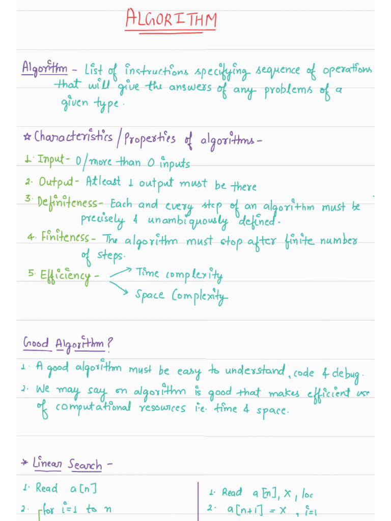 Intro Algorithm 1-9 Notes | PDF