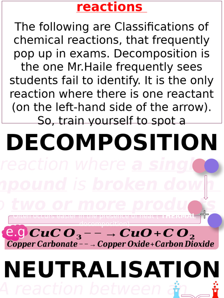 Chemical Reaction Classifications Guide | PDF