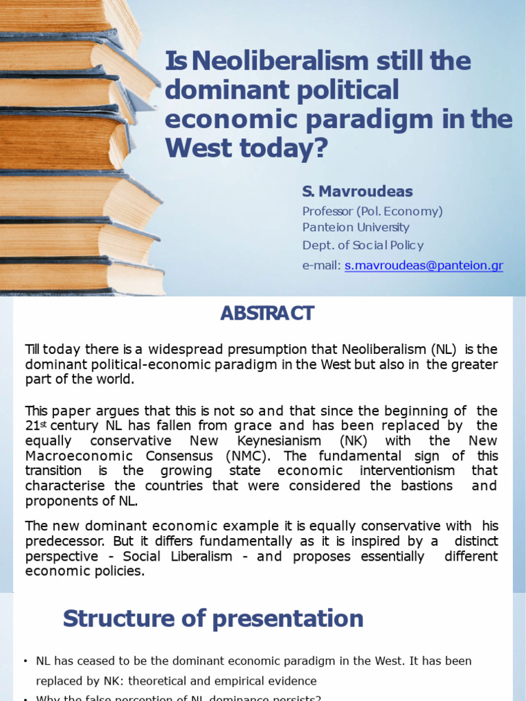 Is Neoliberalism Still the Dominant Economic Paradigm in the West | PDF ...