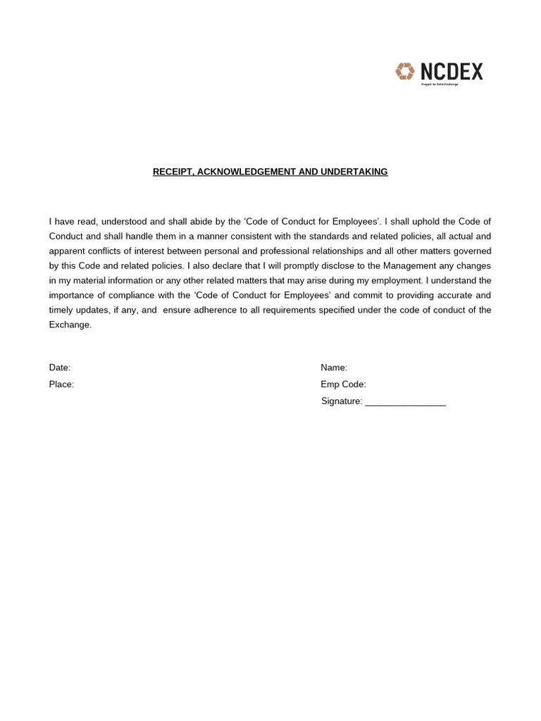 COC Declaration - Revised | PDF