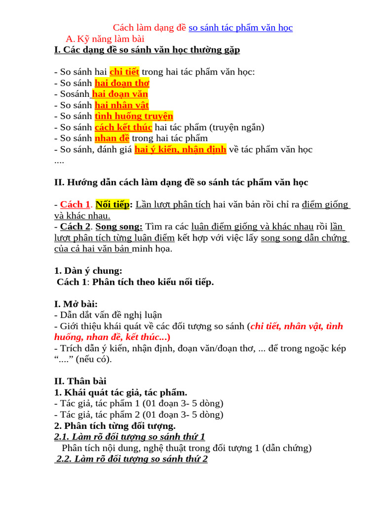 Kieu Bai So Sanh | PDF