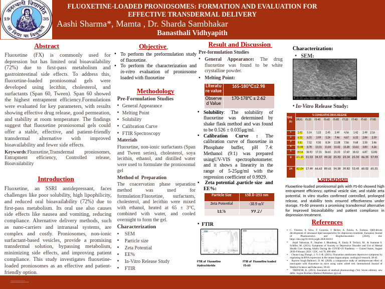 Poster Presentation | PDF | Bioavailability | Pharmaceutical Formulation