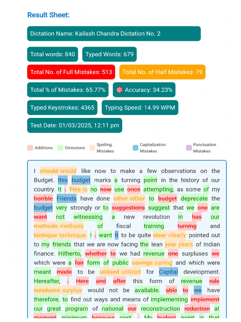 Kailash Chandra Dictation No. 2 | PDF