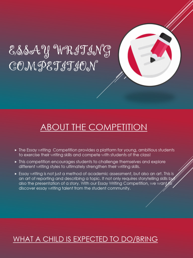 Essay Writing Competition Guidelines | PDF