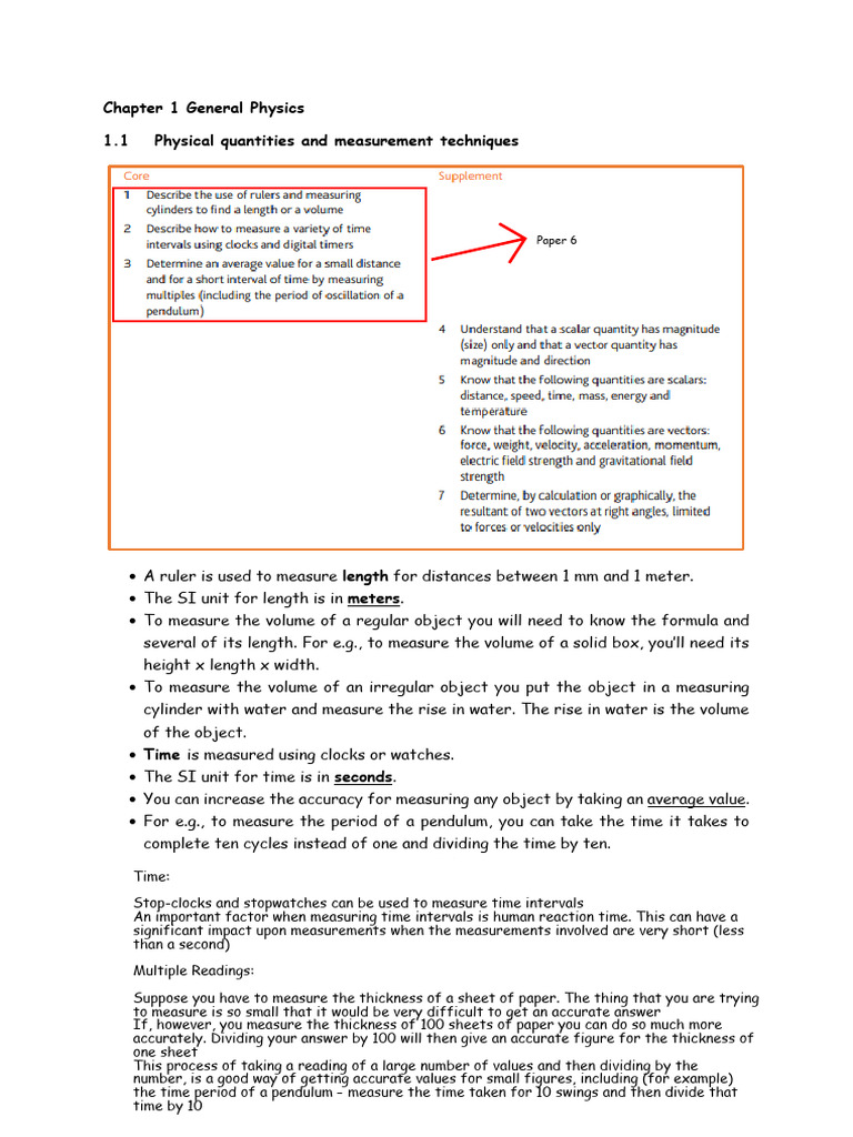 Physics CIE IGCSE Notes | PDF | Force | Acceleration
