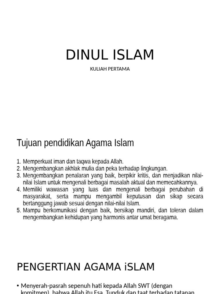 Dinul Islam | PDF