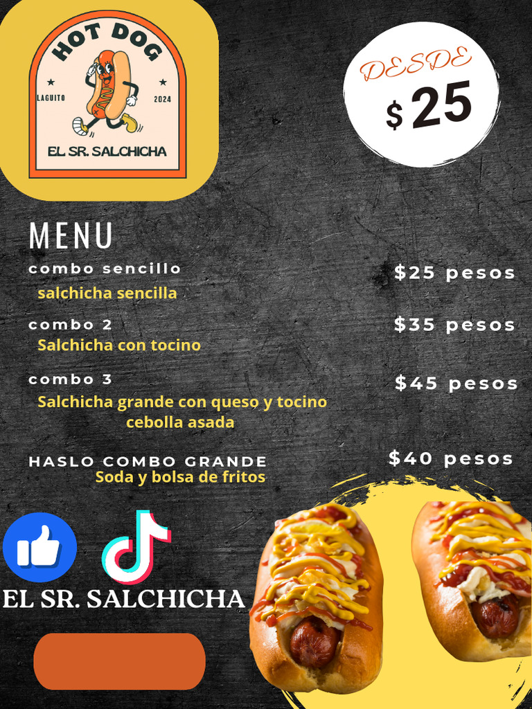 Hot Dog Promotion Template (Flyer) PDF | PDF