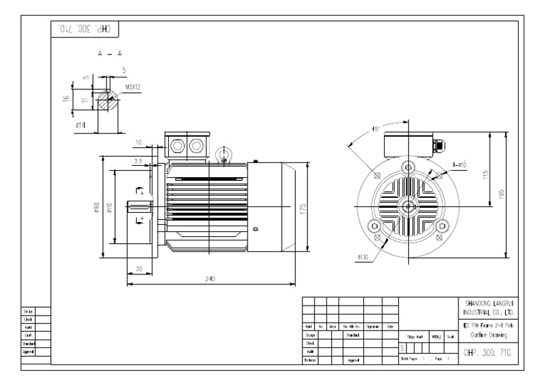 IEC YE-713-4 IMB5 Outline Drawing | PDF