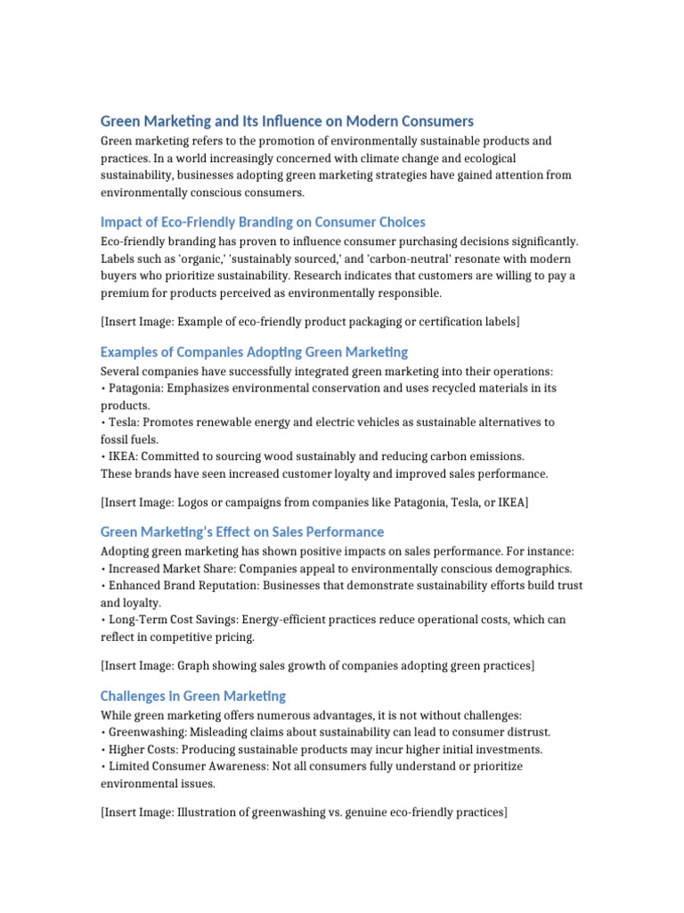Green Marketing Influence | PDF | Sustainability | Brand