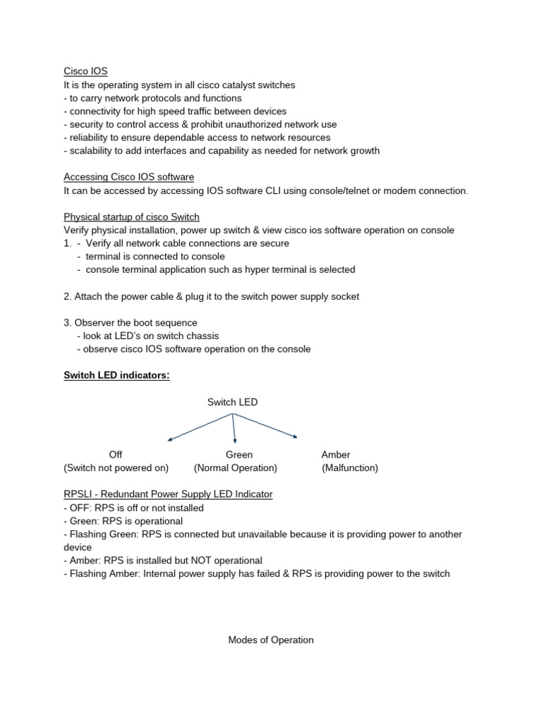 Cisco IOS: Features and Setup Guide | PDF | Network Switch | Computer Network