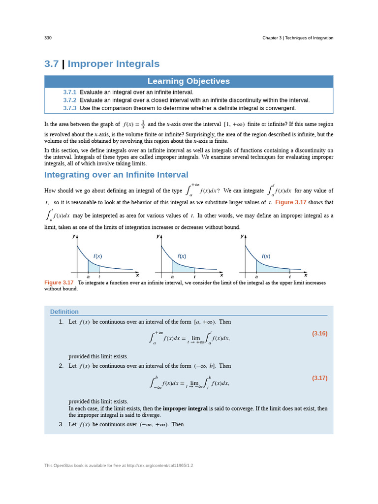 Improper 3 | PDF | Integral | Limit (Mathematics)