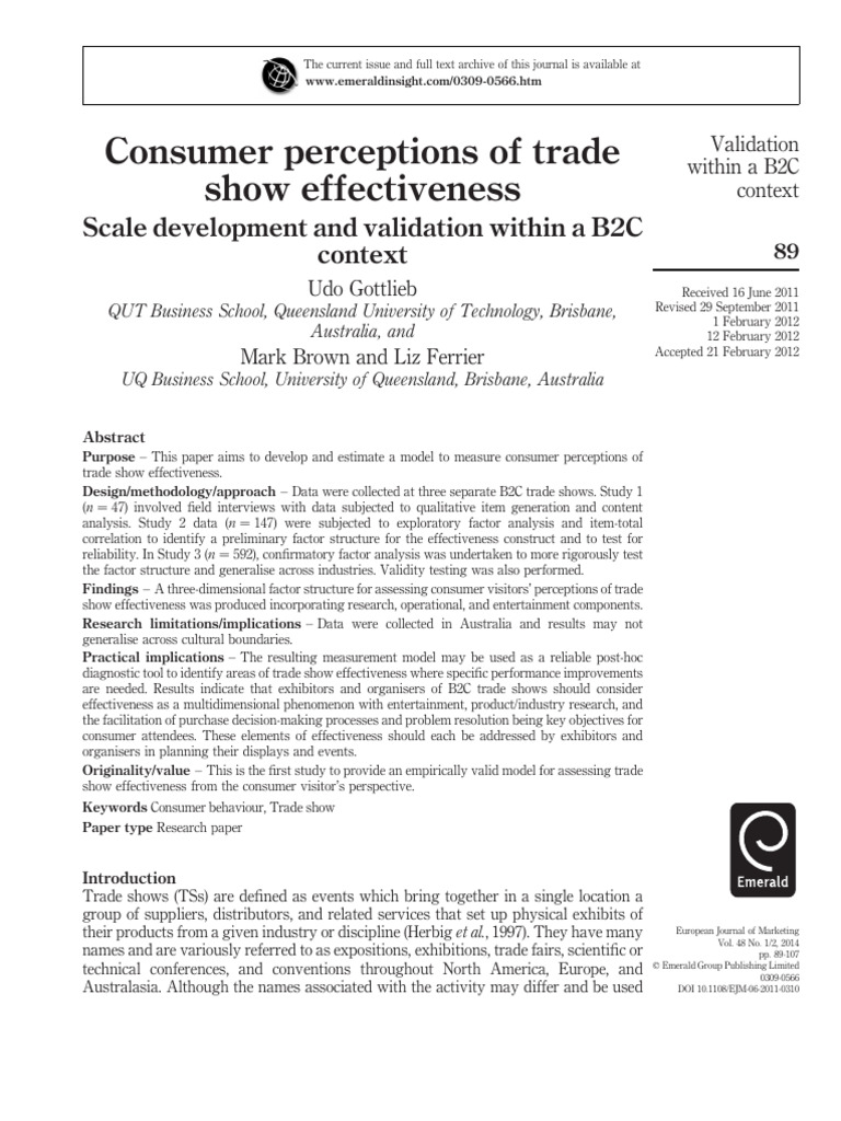 Gottlieb 2014 | PDF | Factor Analysis | Validity (Statistics)
