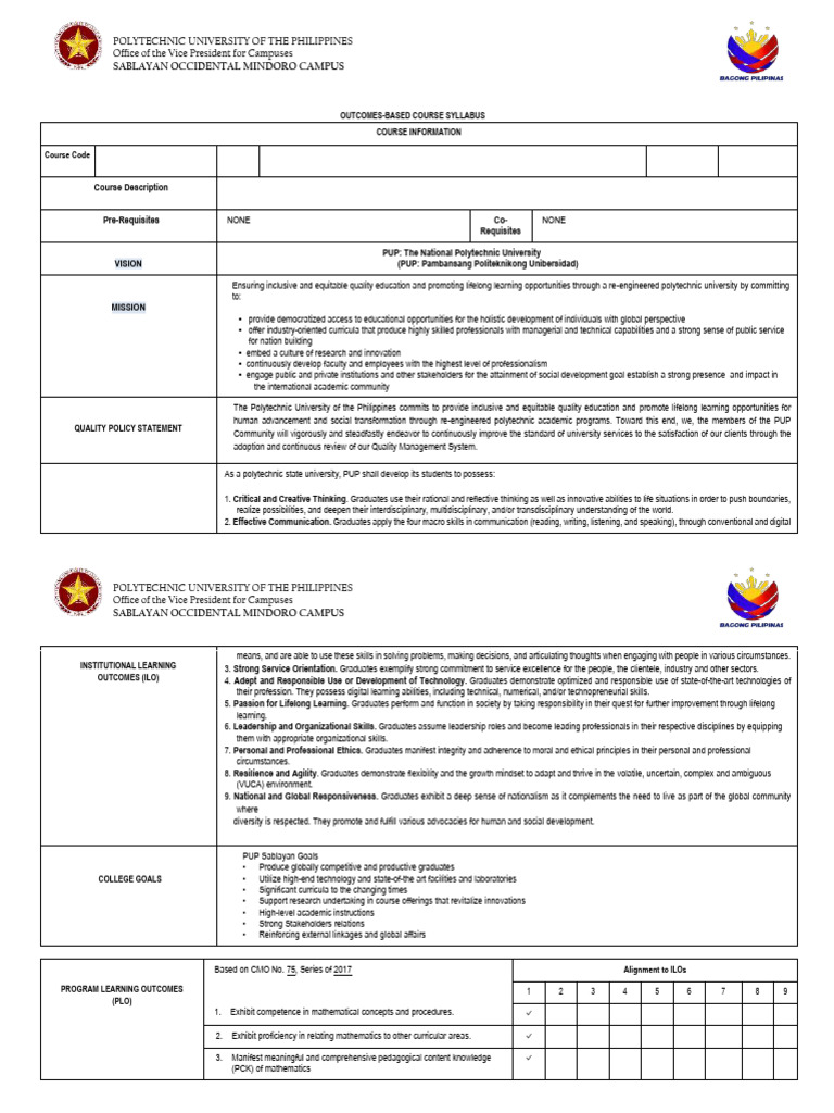 Sema 104 Plane and Solid Geom | PDF | Educational Assessment | Curriculum
