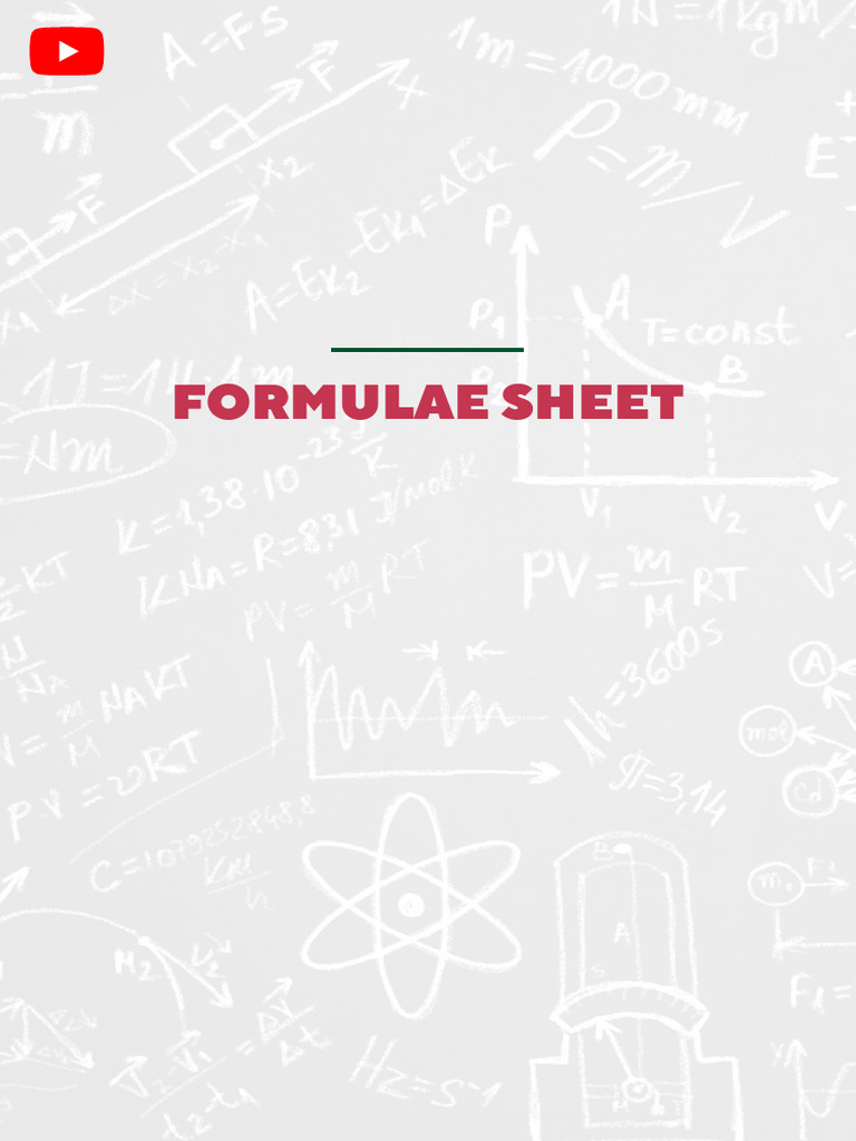 Maths Formula Sheet | PDF