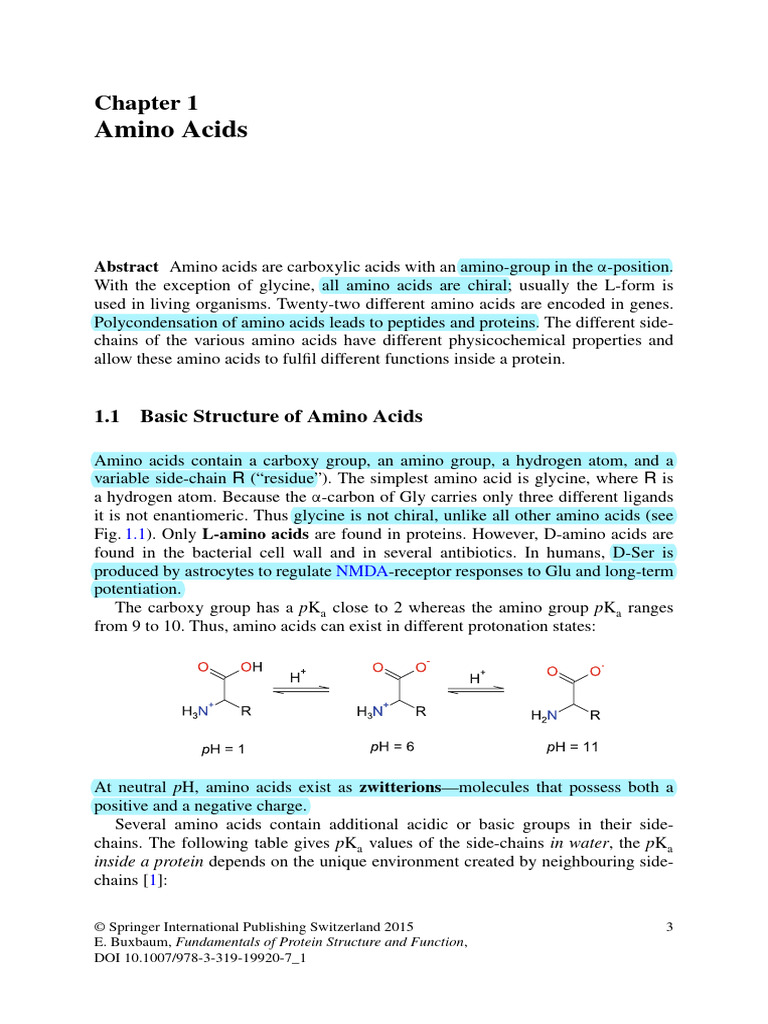 ch1 & 2 | PDF | Amino Acid | Proteins