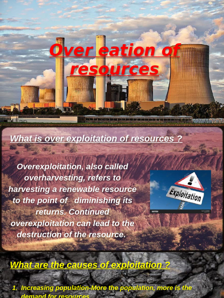 Over Exploitation of Resources | PDF