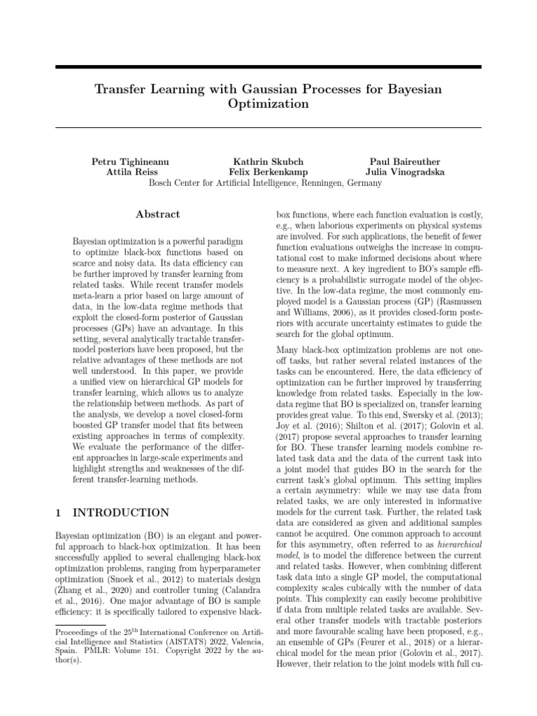 贝叶斯tlgp综述和新算法 | PDF | Bayesian Inference | Mathematical Optimization