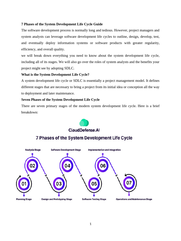 Phases of The System Development Life Cycle Guide Notes Students 2025 ...