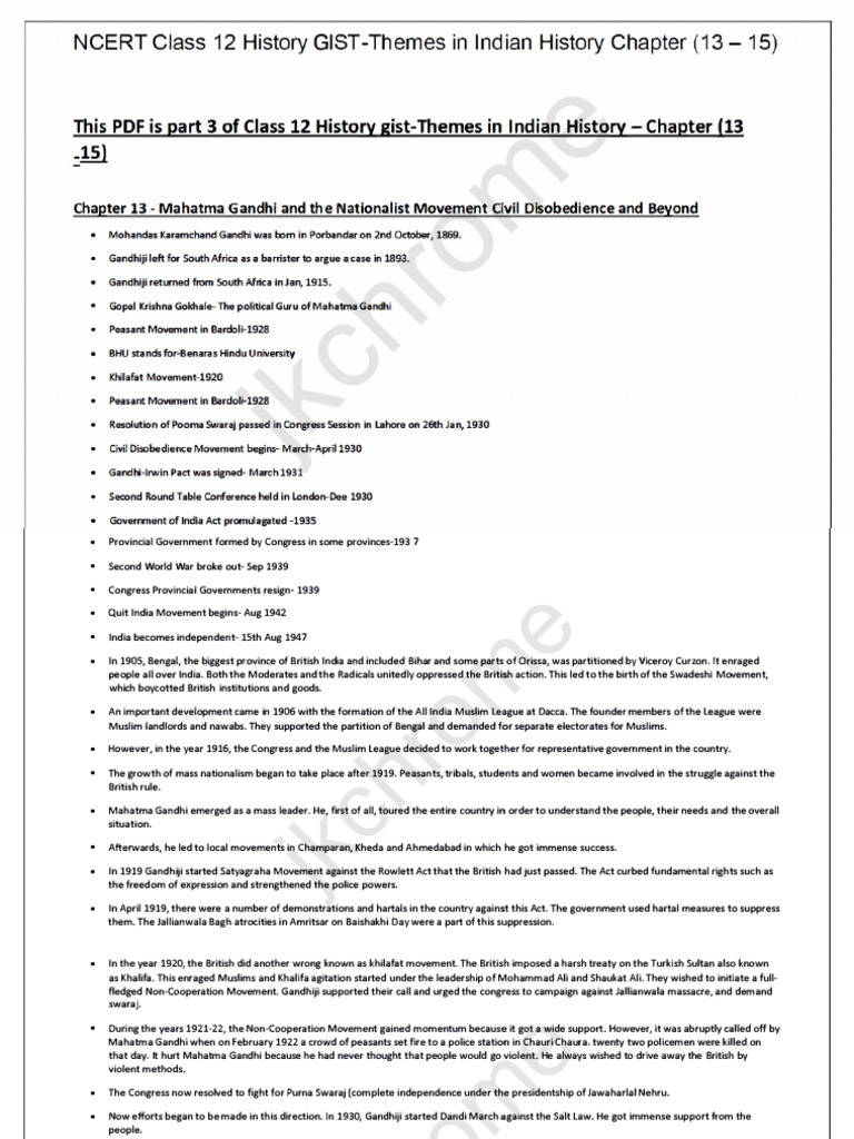 Key Events in India's Independence Movement | PDF | Partition Of India ...