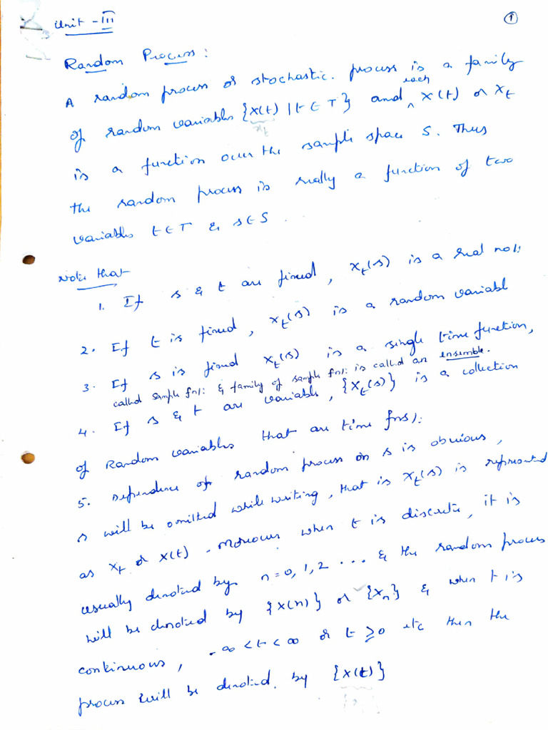Unit 2 - Random Process | PDF