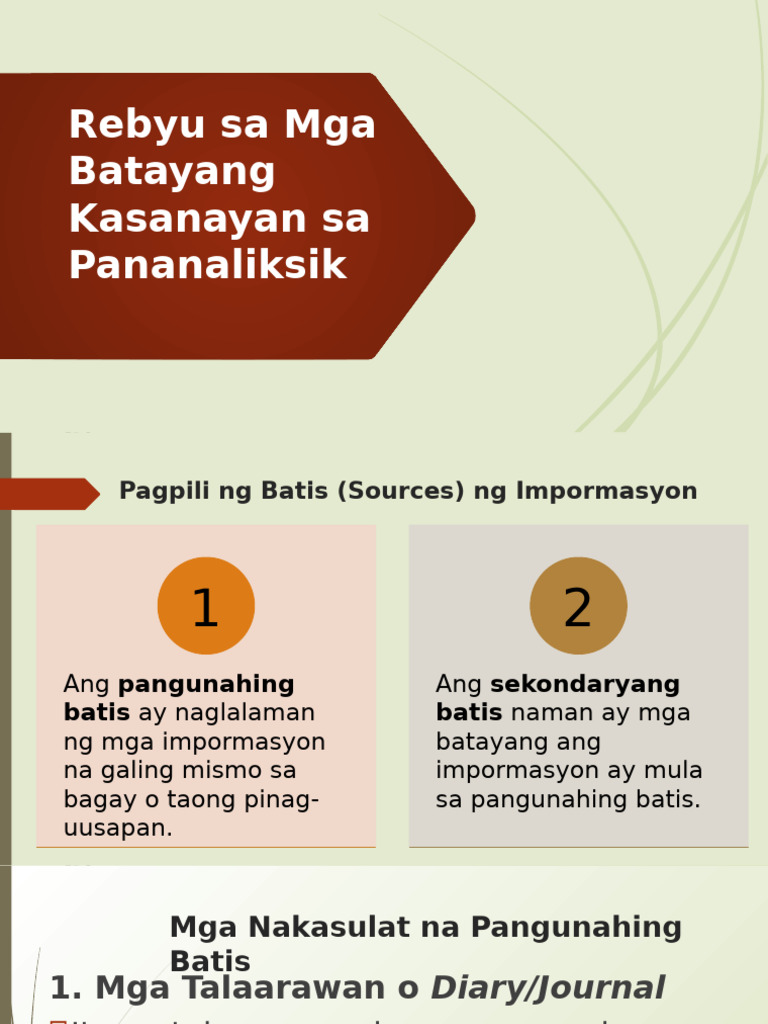 TS2 - Batis NG Impormasyon | PDF
