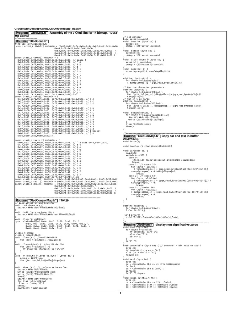 OledMap.h | PDF | Encodings | Computer Data