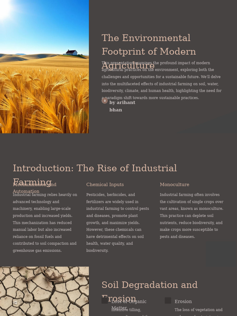 Environmental Impact of Modern Agriculture | PDF | Agriculture ...