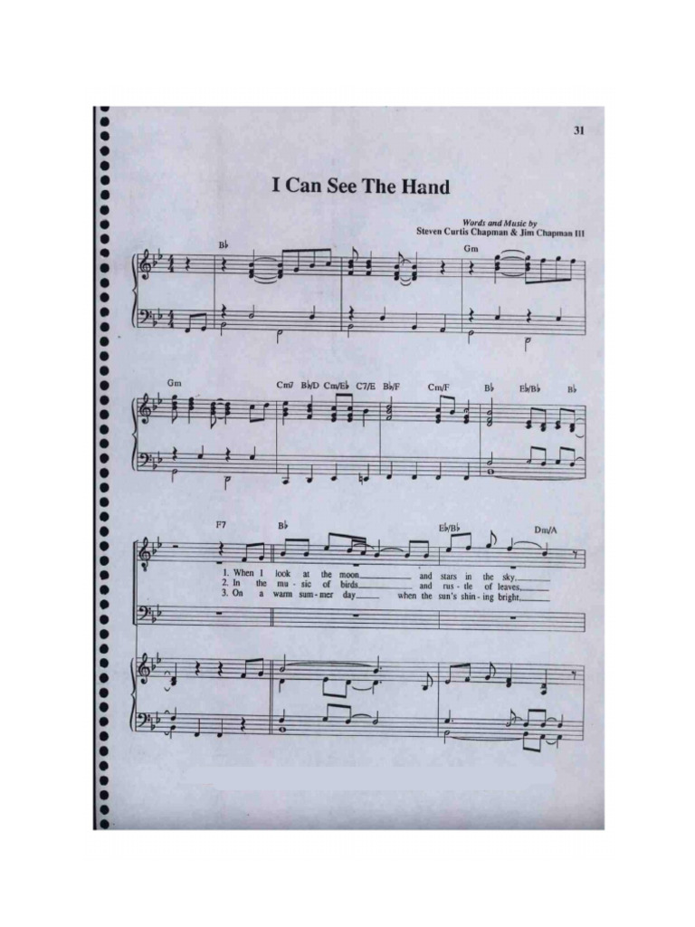 I CAN SEE THE HAND - With Piano | PDF