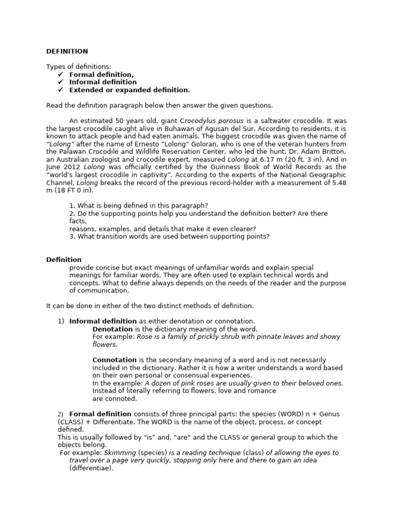 DEFINITION | PDF | Materials