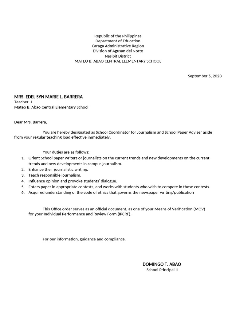 Designation Order | PDF