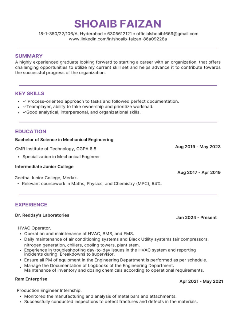 SHOAIB FAIZAN Resume-1.pdf - 20240818 - 111527 - 0000 | PDF