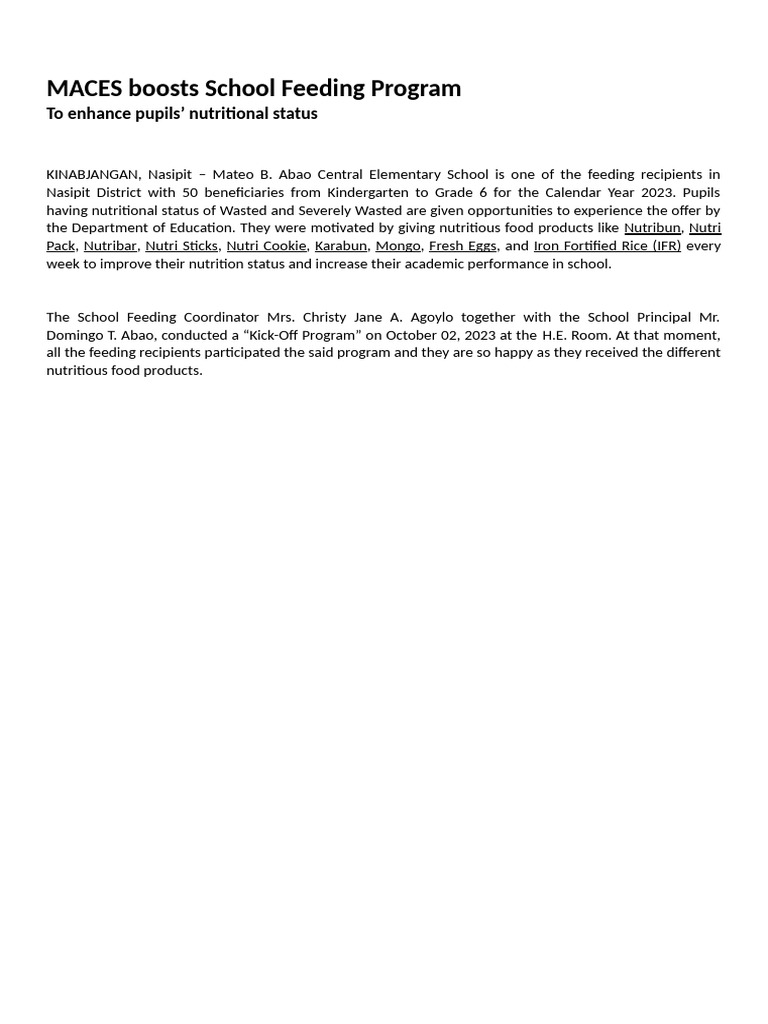 SBFP_School-Paper | PDF