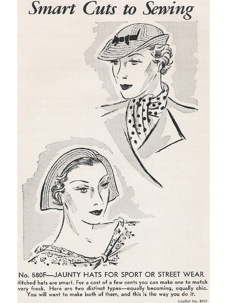 VINTAGE - Jaunty Hats From 1935 | PDF