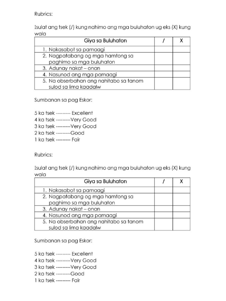 Science Rubrics Pdf