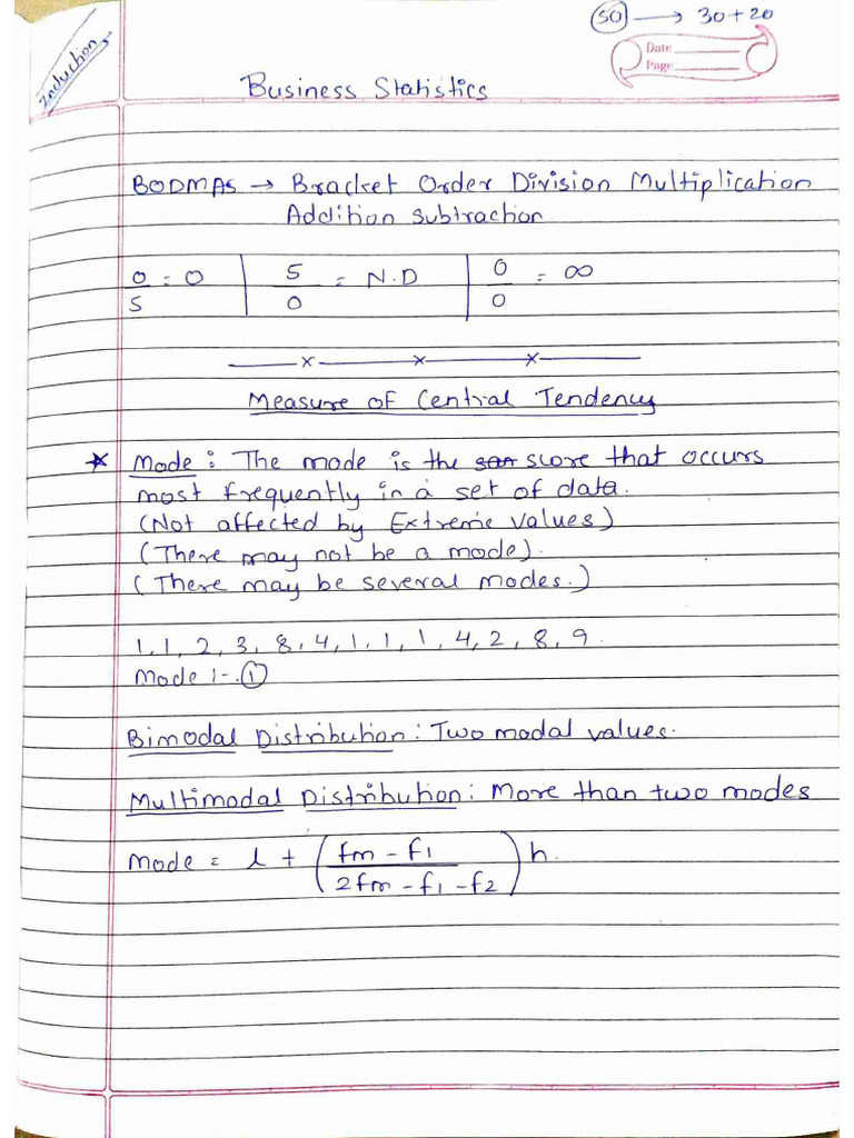 Statistics Notes | PDF