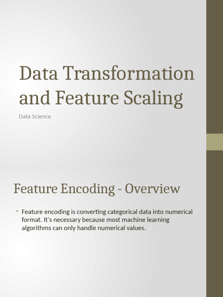 Lecture # 13 Data - Transformation - Techniques | PDF | Standard Score ...