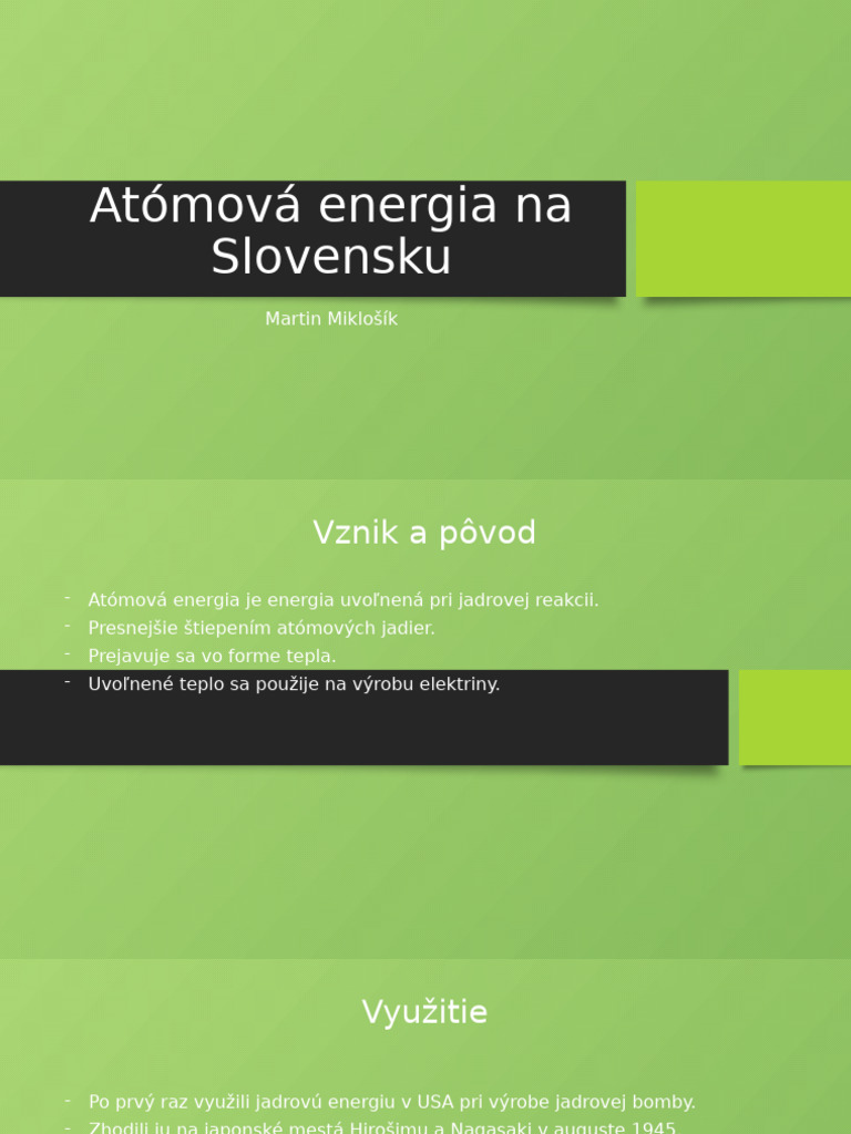 Atómová energia na Slovensku | PDF