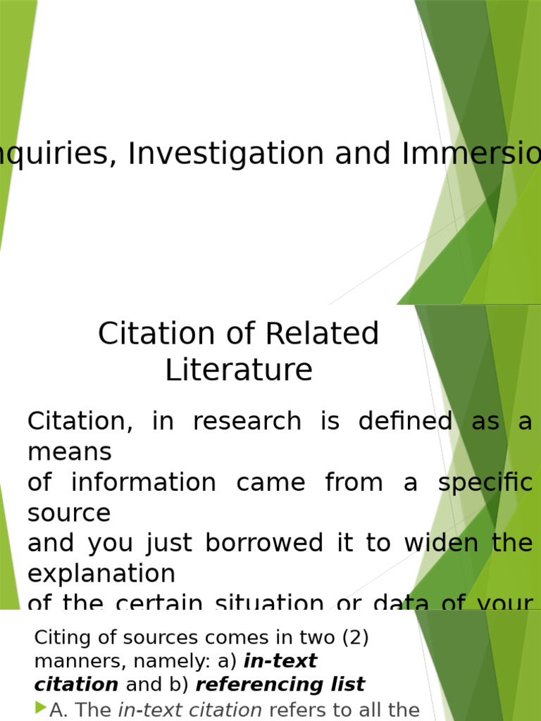3i Citation of Related Studies | PDF | Citation | Apa Style