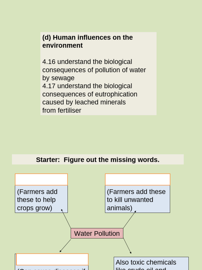 ppt 3 water pollution and eutrophication | PDF