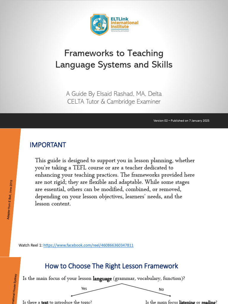 Language Teaching Frameworks Guide | PDF | Psycholinguistics | Linguistics