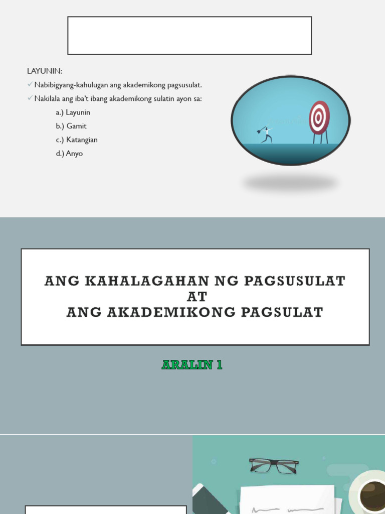 ARALIN 1 Ang Kahalagahan NG Pagsulat | PDF