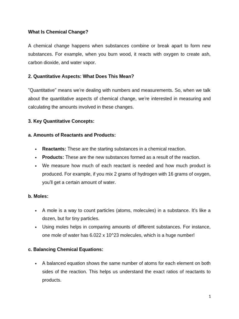 Quantitative Aspects of Chemical Change | PDF | Gases | Pascal (Unit)