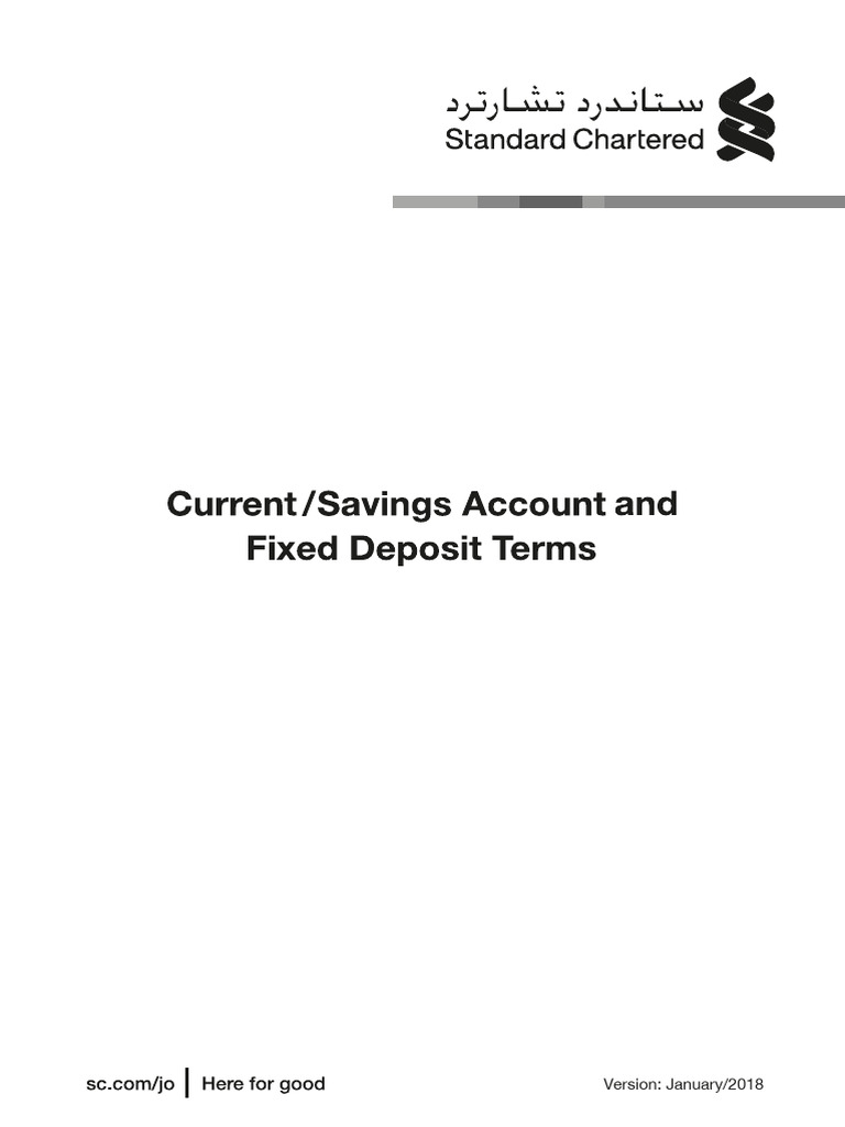 Jo Current Savings Ac Fixed Deposit Terms e Complete | PDF | Cheque | Banks