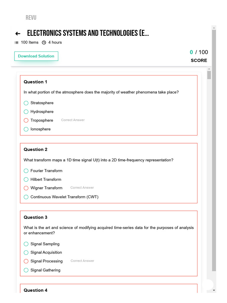 EST Mock Exam Oct 2024_therevu.org | PDF | Antenna (Radio) | Wavelet