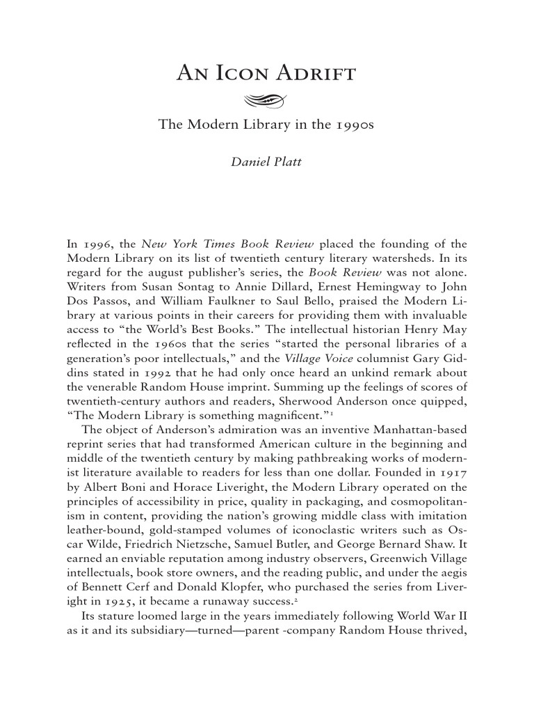 The Modern Library's 1990s Revival | PDF | Audiobook | Books