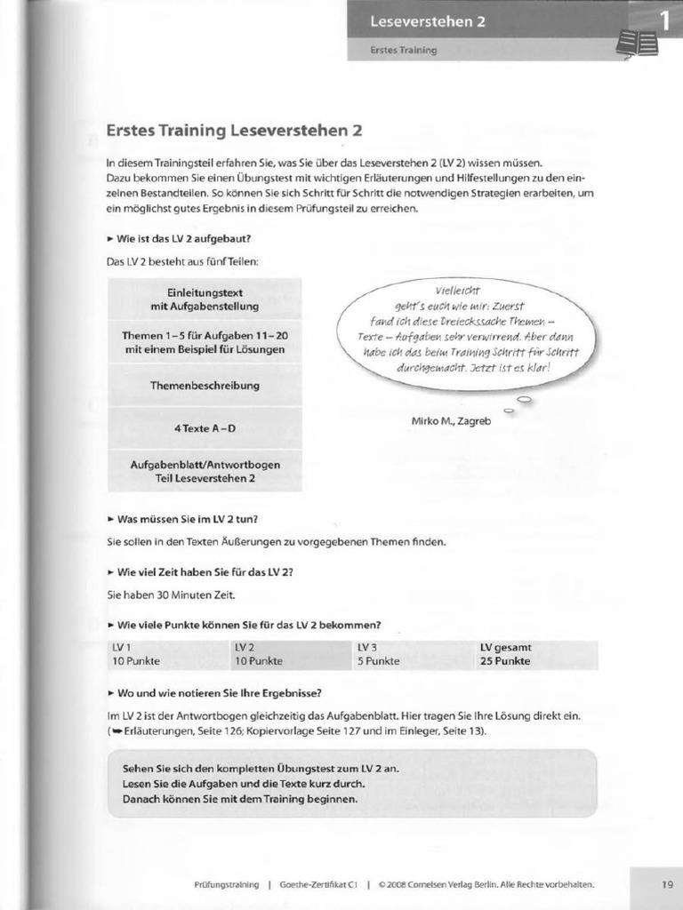Teil 2 Lesen C1 Goethe | PDF