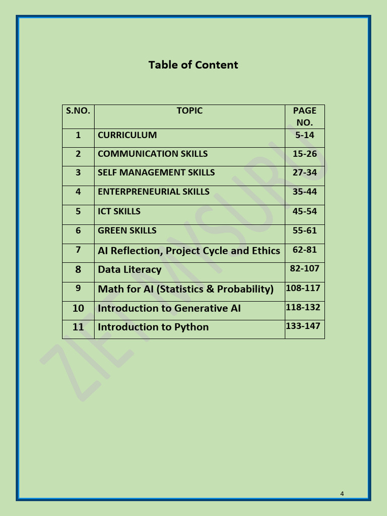 AI Curriculum for Class IX (2024-2025) | PDF | Intelligence (AI ...