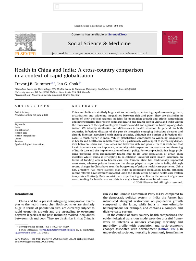 china india health care differences | PDF | Human Development Index | China
