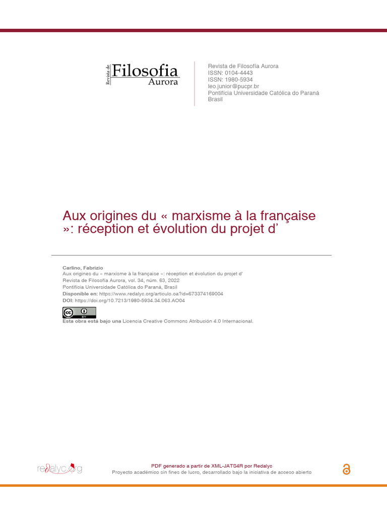Marxisme à la française : réception et évolution | PDF | Georg Wilhelm ...